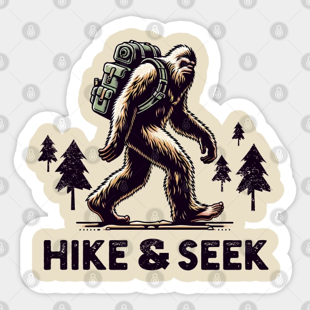 Bigfoot Hike & Seek - Bigfoot - Sticker | TeePublic